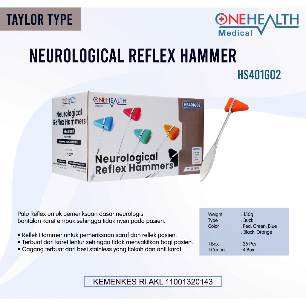 Jual Reflex Hammer Neurological / Palu Reflek Segitiga Taylor - Onemed ...