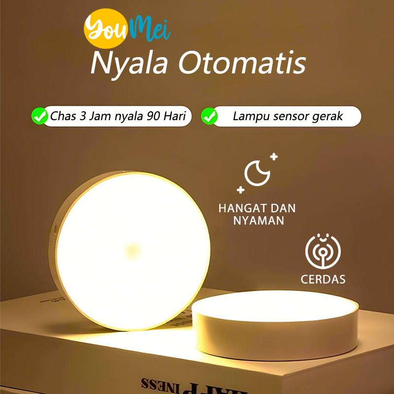 Jual Youmei -Lampu Sensor Gerak Magnetic Motion Sensor / Lampu Bulat ...