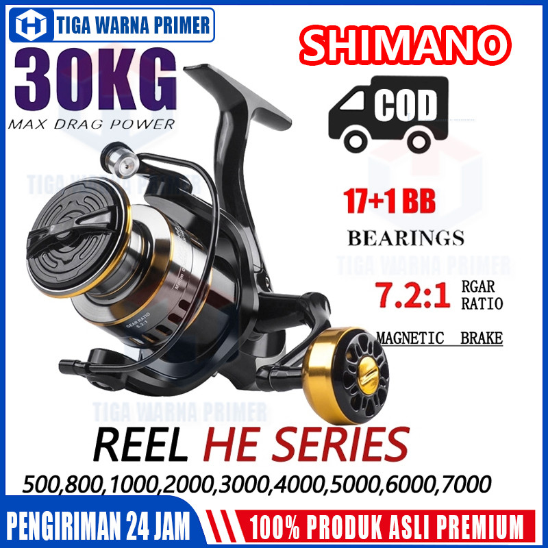 Jual Reel pancing alat pancing asli besi fishing reel 30kg drag 5.2:1 ...