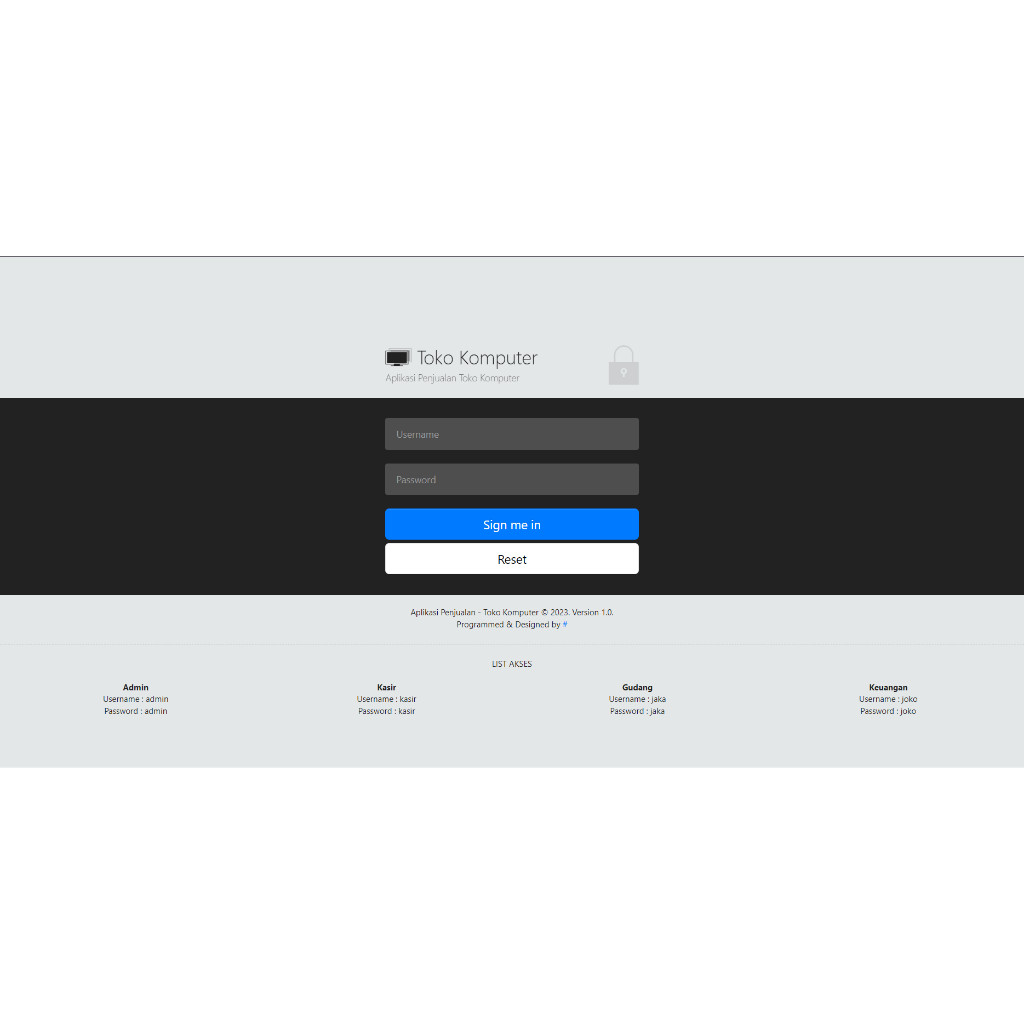 Jual Aplikasi Penjualan Toko Komputer (Codeigniter) - Sistem Offline ...