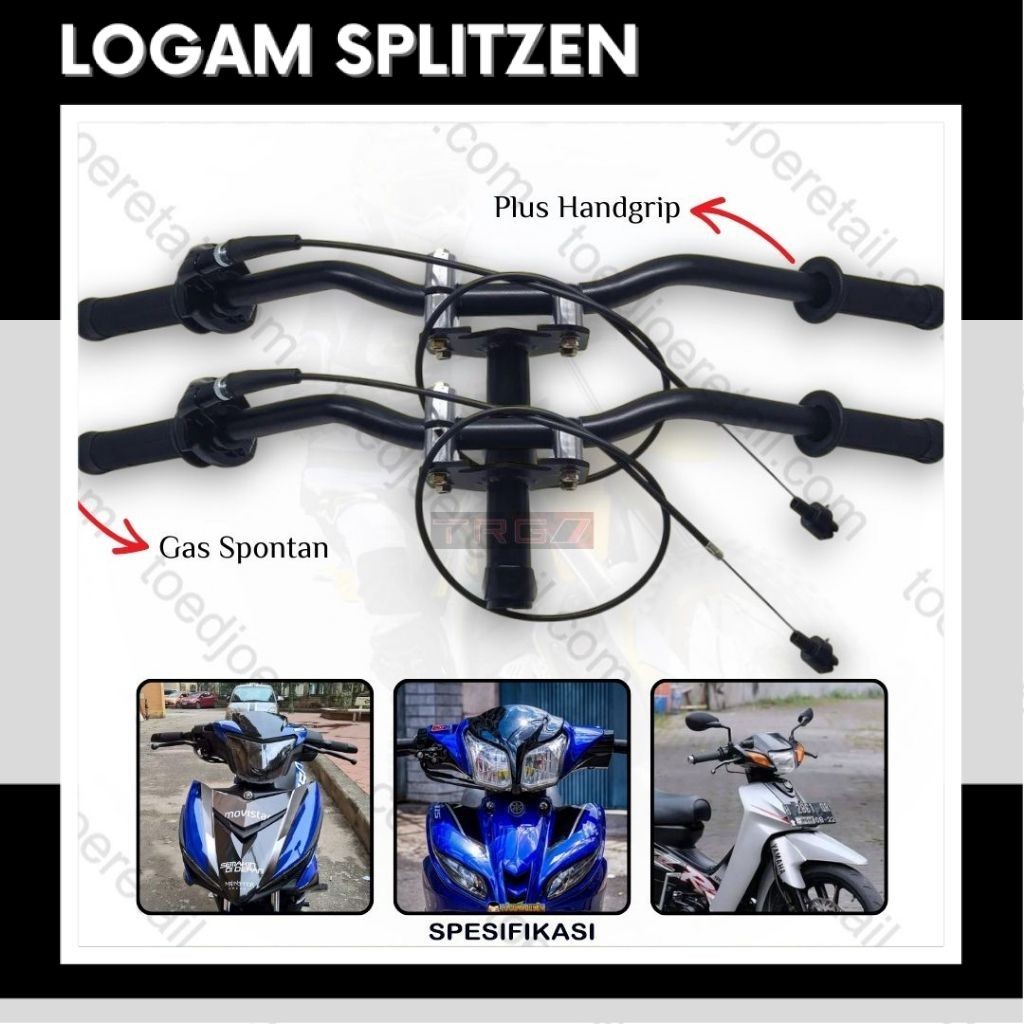 Jual Paket stang rzr plus dudukan stang racing road race universal ...