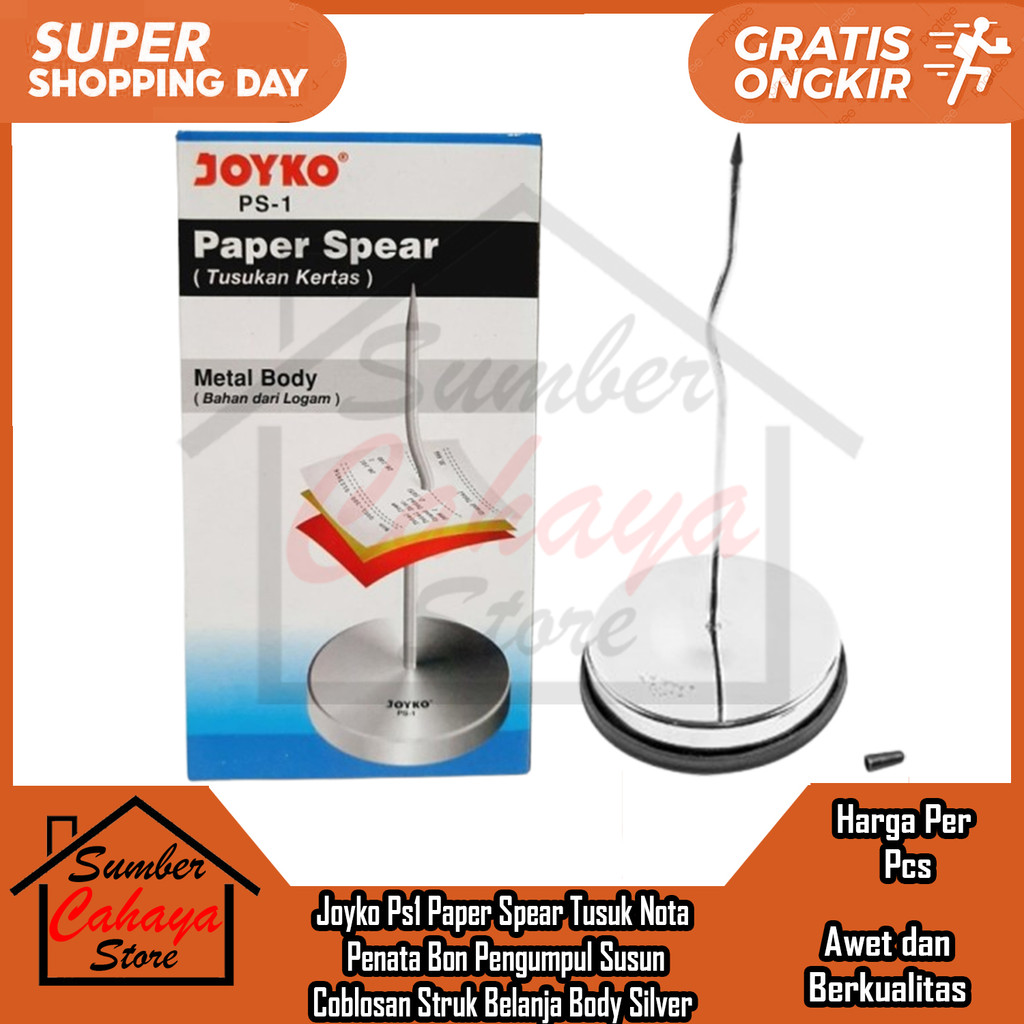 Jual Joyko Ps1 Paper Spear Tusuk Nota Penata Bon Pengumpul Susun Kertas ...