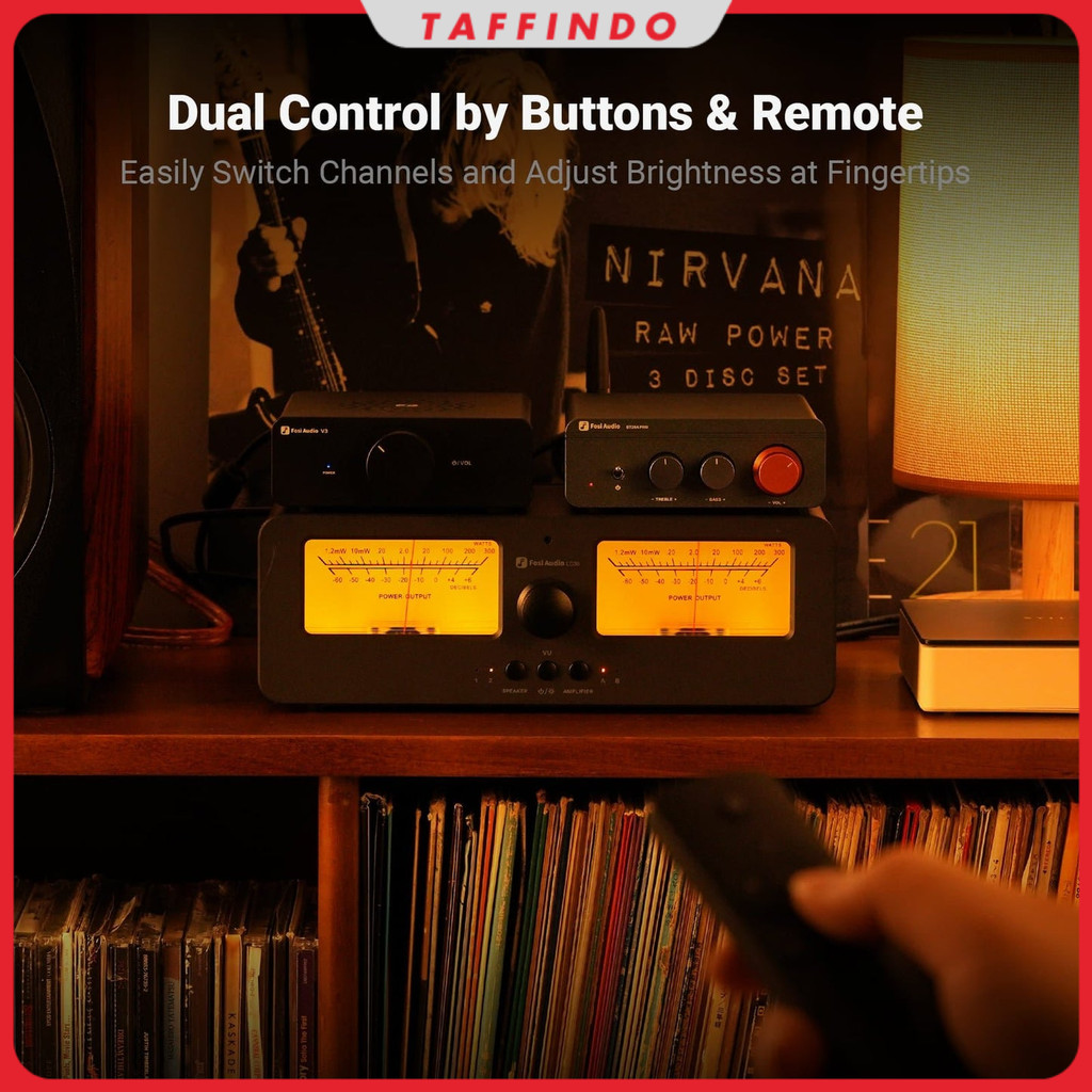 Jual Amplifier Speaker Switcher 2 In 2 Out Dual Analog VU Meter - Fosi Audio LC30 | Shopee Indonesia