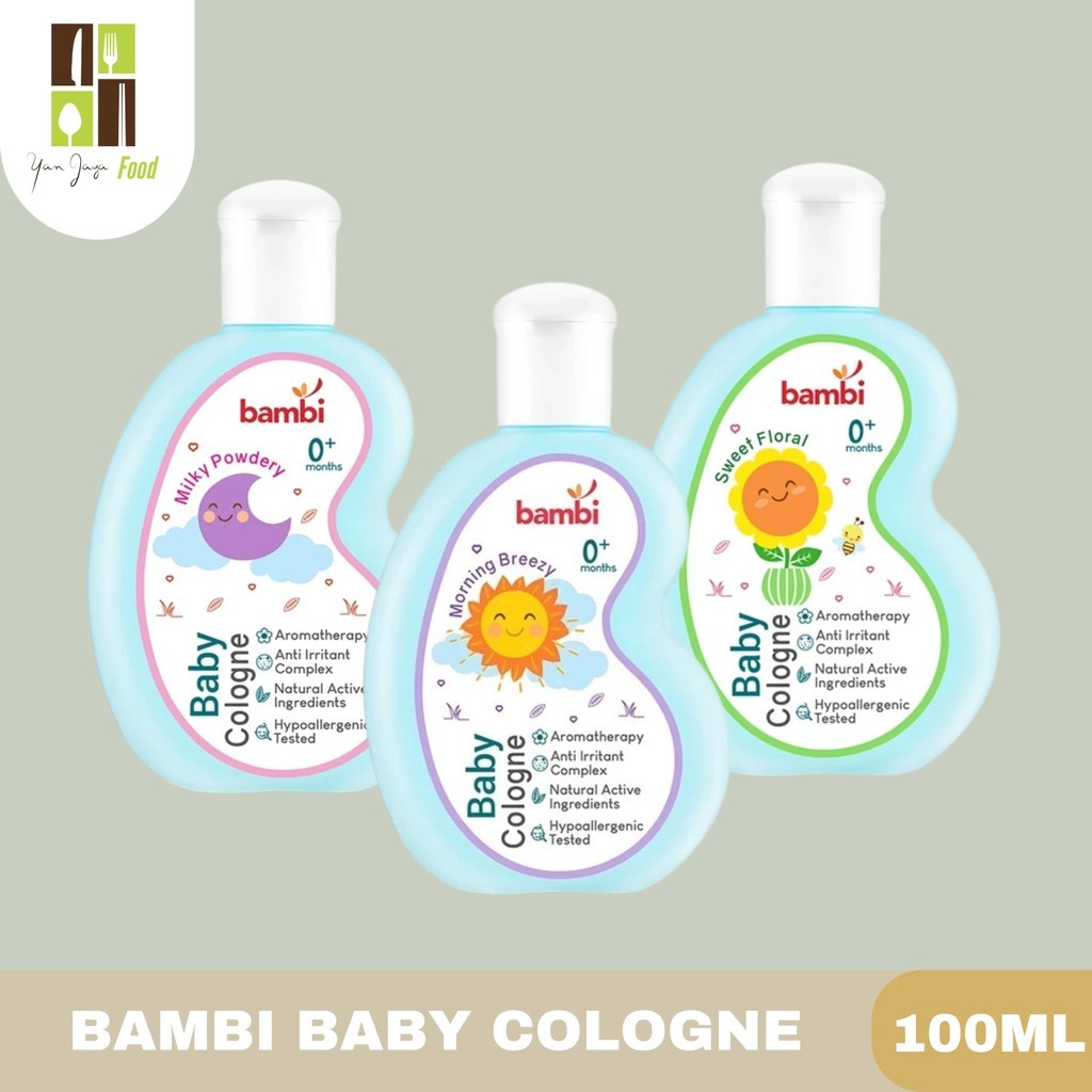 Jual Bambi Baby Cologne Morning Breezy / Milky Powdery / Sweet Floral ...