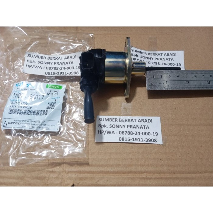 Jual KUBOTA 1A021-60017 SOLENOID 1A02160017 SHUTOFF 1A021 60017 V2403 ...