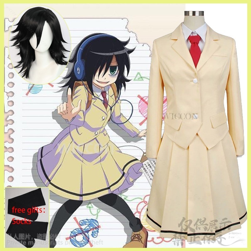 Jual Anime WataMote Tomoko Kuroki Cosplay Kuroki Tomoko Costume Jk ...