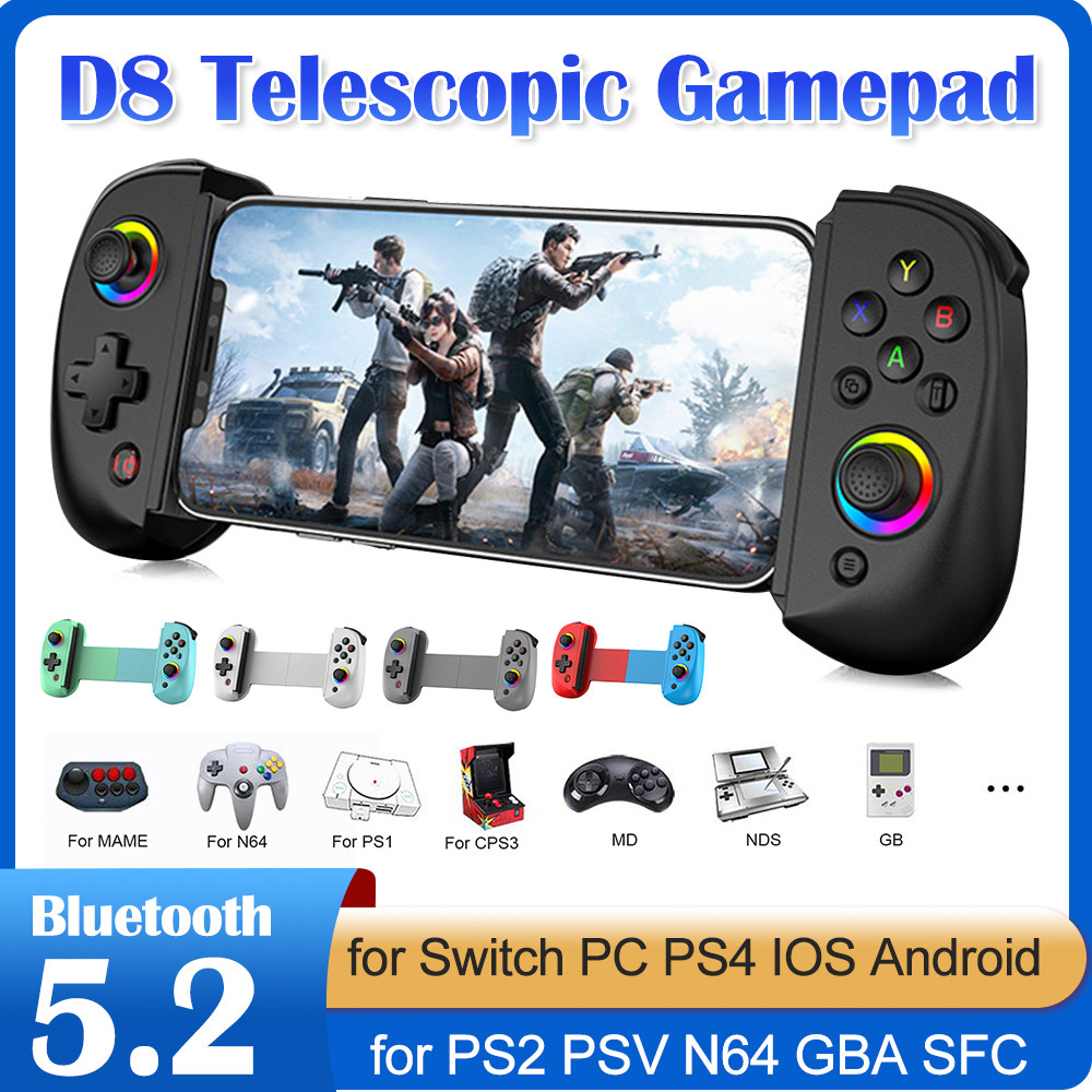 Jual D8 Telescopic Game Controller with Turbo/6-axis Gyro/Vibration ...