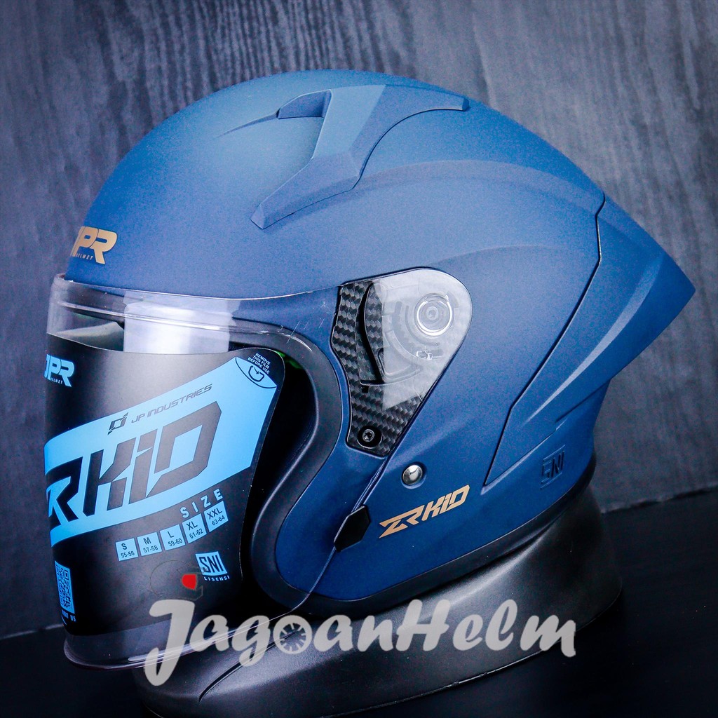 Jual JPR HELM ZR KIDS SOLID | DEEP BLUE DOFF | HELM ANAK| VISOR CLEAR ...