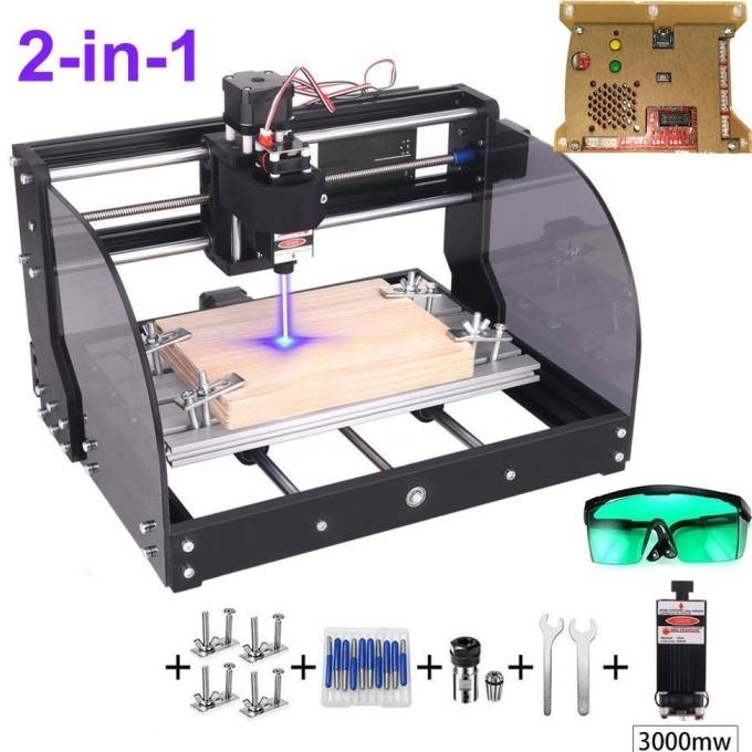 Jual Mesin CNC Printer 3D Ukir Laser Grafir 3 Axis Plus laser Kit 3000mW | Shopee Indonesia