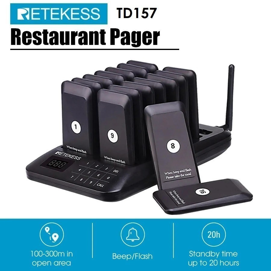 Jual RETEKESS TD157 - 16 in 1 Wireless Calling Pager Paging System ...