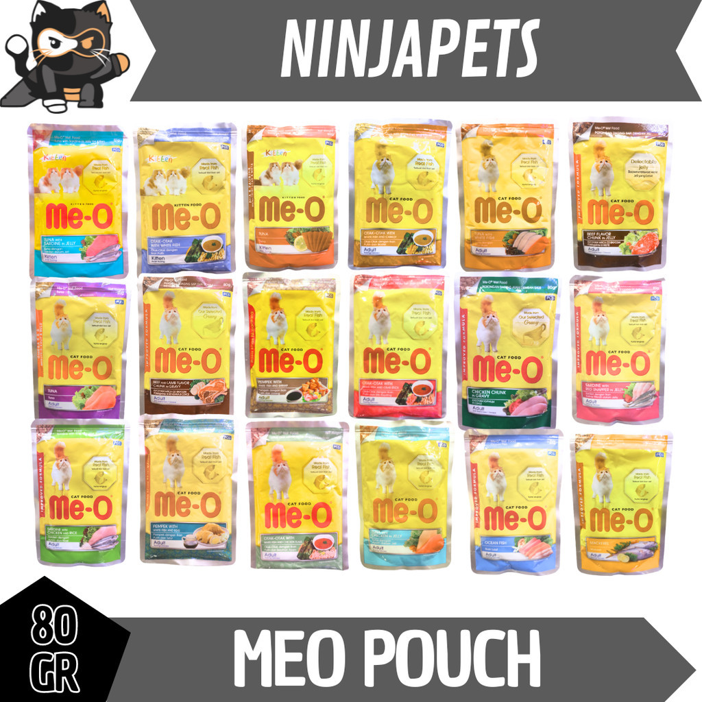 Jual MEO WET FOOD CAT POUCH ME-O | MAKANAN BASAH | SACHET SASET ...