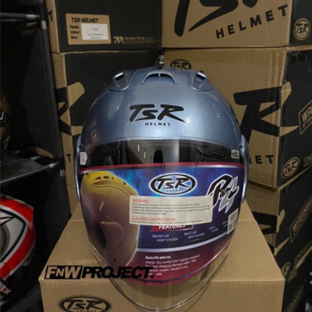 Jual HELM TSR RAM 4 SAPHIRE SILVER | Shopee Indonesia
