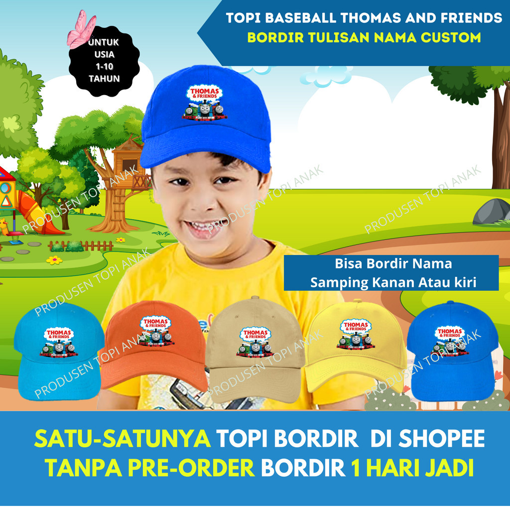 Jual Topi Baseball Thomas & Friends Dan Custom Bordir Nama Suka - Suka ...