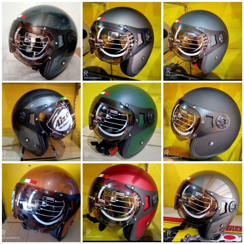 Jual HELM PILOT ITALY ORIGINAL AIZO | Shopee Indonesia