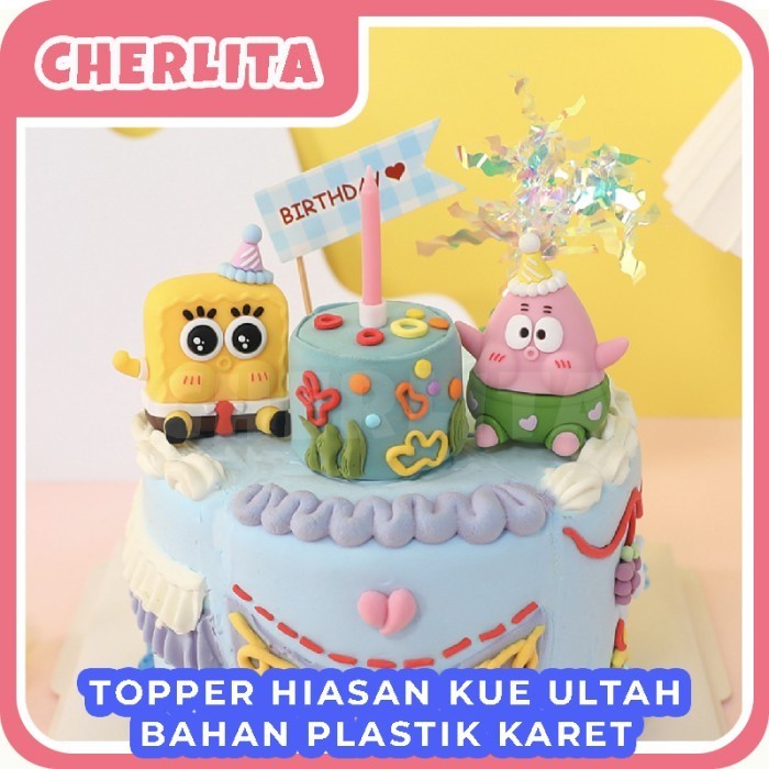 Jual Topper Hiasan Kue Ulang Tahun Spongebob SquarePants Patrick Star ...