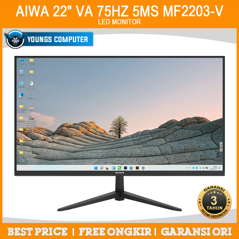 Jual LED AIWA MF2203-V 22" VA 75Hz 5ms UltraThin Monitor | Shopee Indonesia