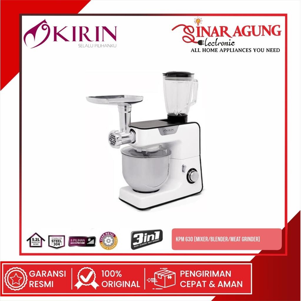 Jual [COD] BLENDER / MIXER KIRIN PLANETARY KPM630 / KPM-630 (3in1 / 600 WATT / 6 SPEED) GARANSI ...