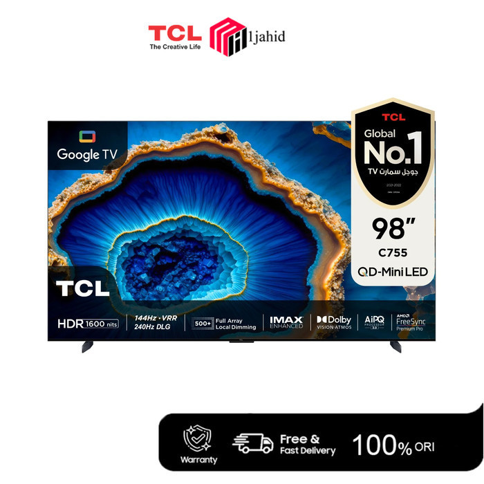 Jual TCL 75C755 QD-Mini LED 4K UHD Smart Google TV w/ 144Hz VRR 75 Inch ...