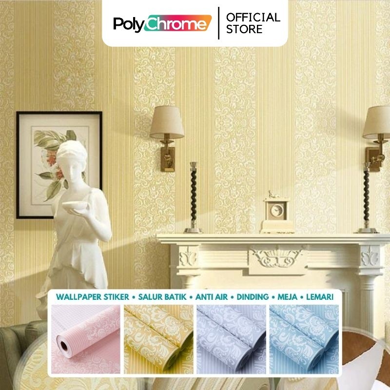 Jual Wallpaper Stiker Dinding Salur Batik Sticker Walpaper COD High ...