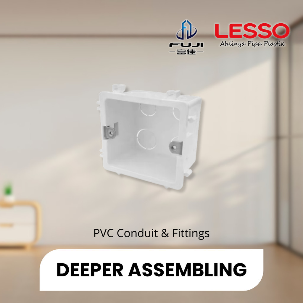Jual Lesso PVC Conduit Deeper Assembling Gang Box | Shopee Indonesia