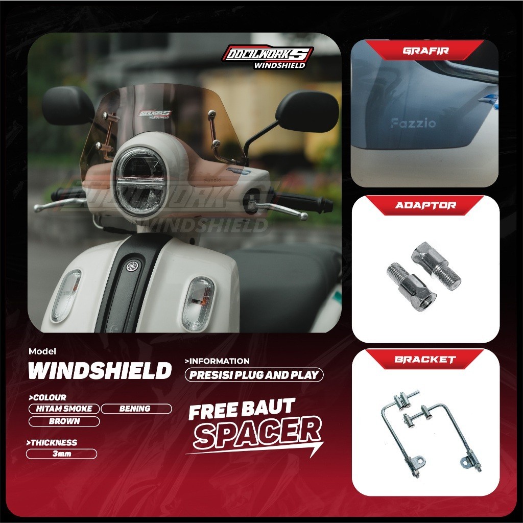 Jual Visor Windshield Tameng FAZZIO 125 BSM_accmotor | Shopee Indonesia