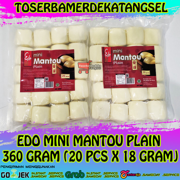 Jual Edo mini mantou plain 360 gr / mantau edo mini plain isi 20 pcs ...