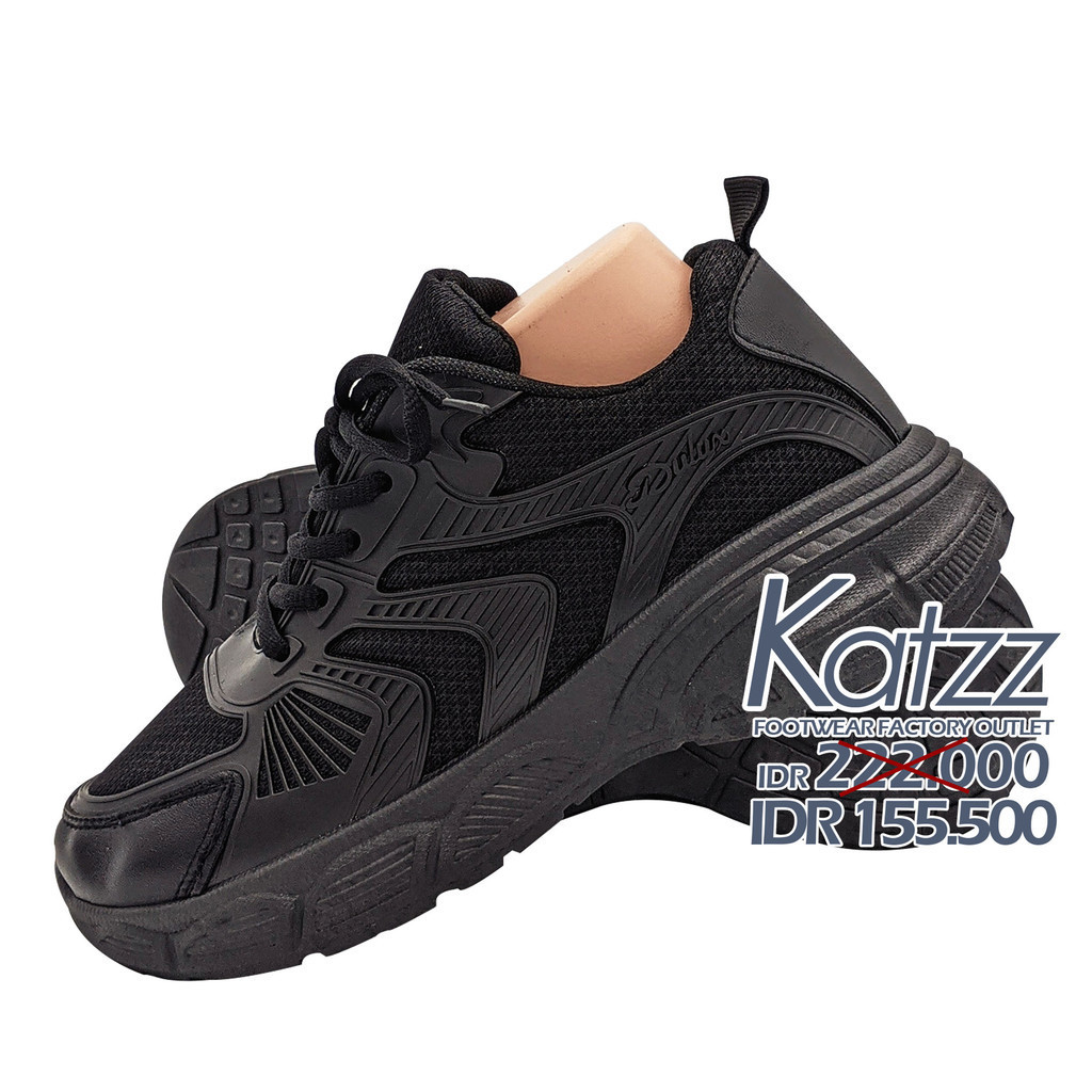 Jual Katzz - Sepatu Sekolah Full Hitam Uk 37 - 41 / Sepatu Sneakers ...