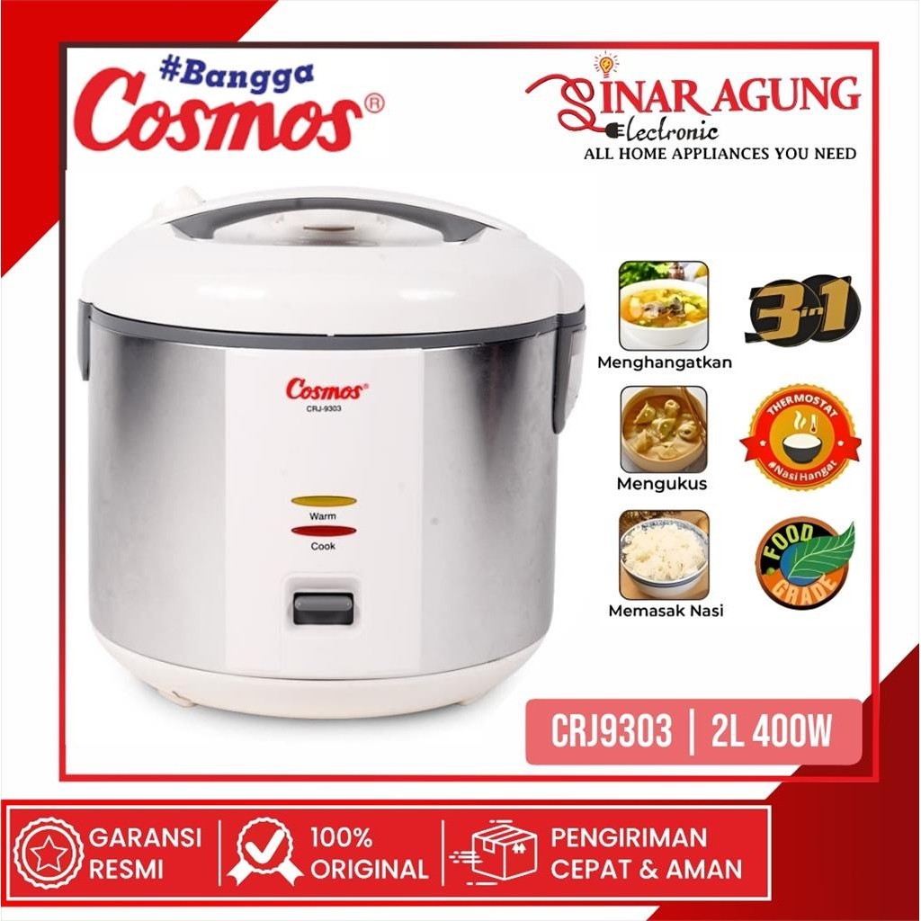 Jual Cosmos Magic Com Stainless Steel 3 in 1 CRJ9303 / CRJ 9303 ...