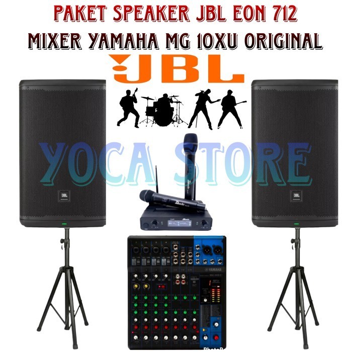 Jual Paket Karaoke Live Musik JBL EON 712 Mixer Yamaha MG10XU FULL SET ...