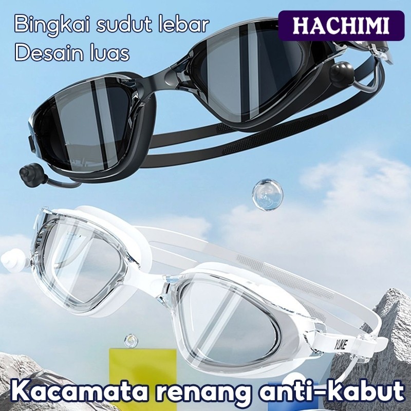 Jual 【Hachimi】Kacamata Renang Anti Fog Uv Topi Renang Dewasa Kaca Mata ...