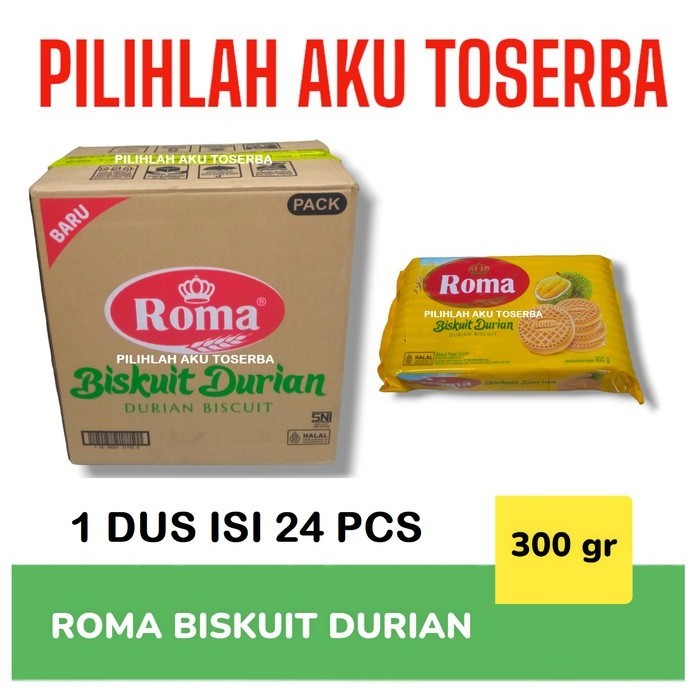 Jual Biskuit Roma DURIAN 300 gram - ( HARGA 1 DUS ) | Shopee Indonesia