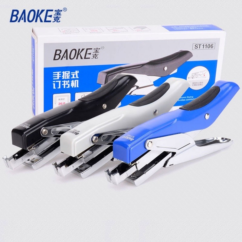 Jual BAOKE Stapler logam kantor Jepretan Kapasitas 25 Lembar ST1106 ...