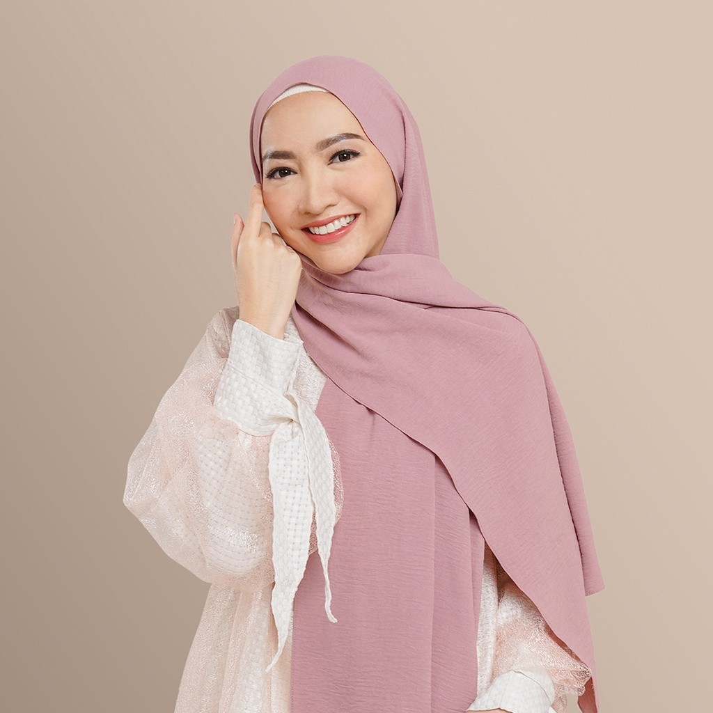 Jual Jenna and Kaia - Hasya Pashmina Ash Rose - Pashmina Instan ...