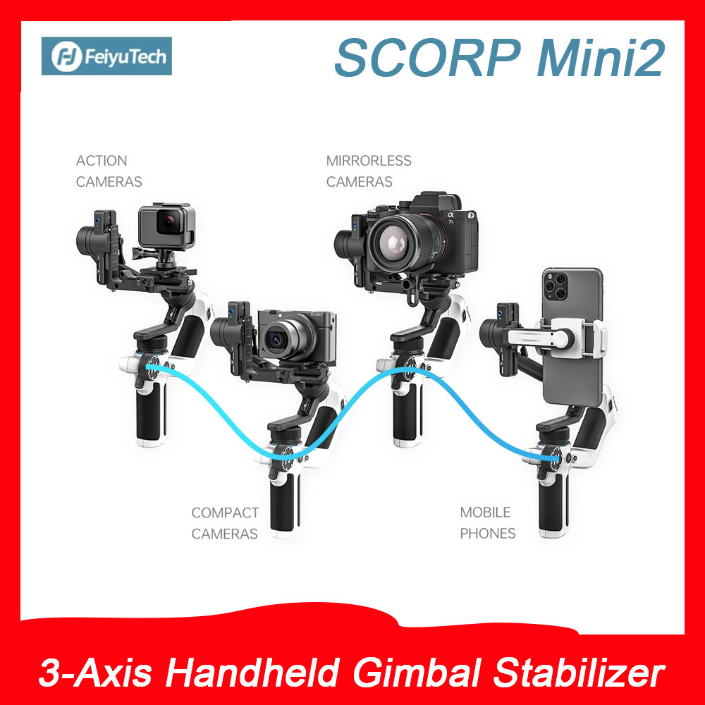 Jual FeiyuTech SCORP Mini2 3-Axis ALL-IN-ONE Handheld Gimbal Stabilizer ...
