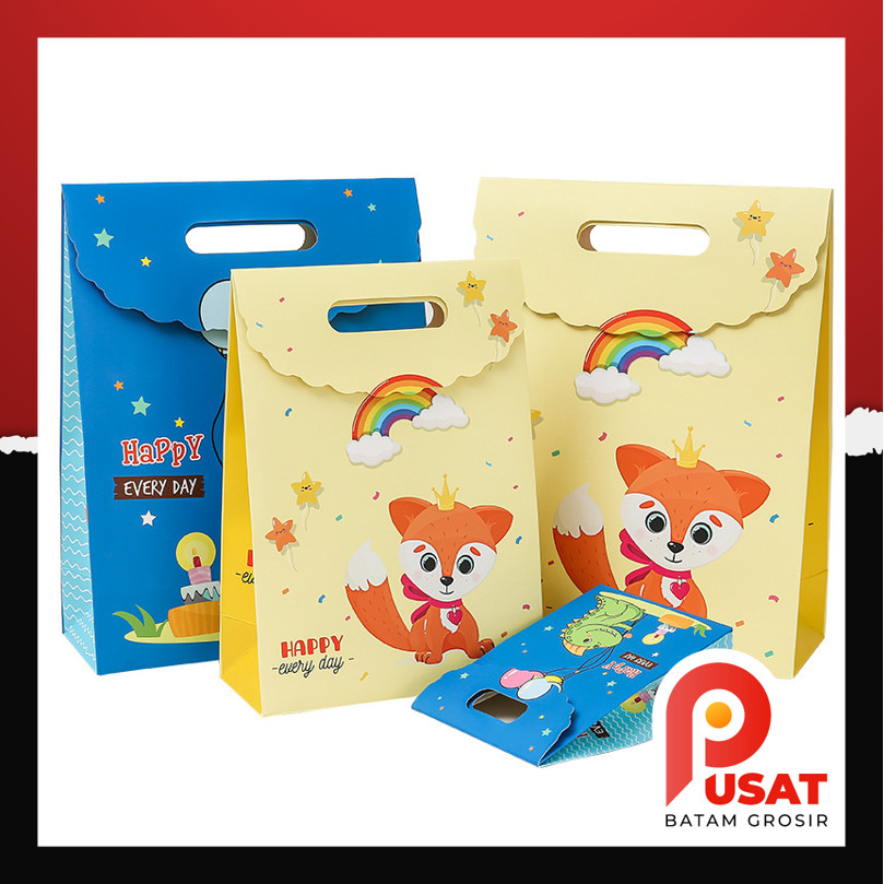 Jual Pusat Batam Grosir - 1201 Paper Bag Motif Animal / Kantong Kado ...