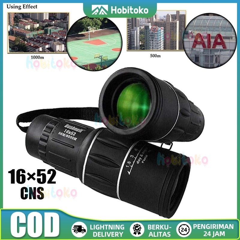 Jual TaffSPORT Teleskop Monokuler Jarak Jauh 16x52 Lensa Fokus dan Zoom CNS 66M 8000M Teleskop ...