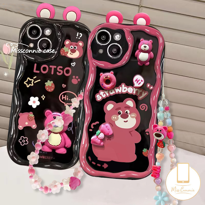 Jual MissConnie Casing Pasangan Beruang Stroberi Bunga Boneka Telinga ...