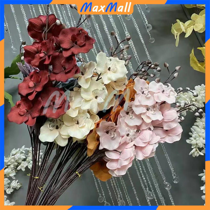 Jual Bunga Anggrek Latex Tebal Hias Orchid Artificial Flower Hiasan ...