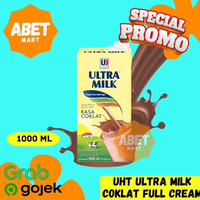 Jual Ultra Milk Rasa Cokelat 1 Liter - Susu UHT Coklat 1L 1000Ml ...
