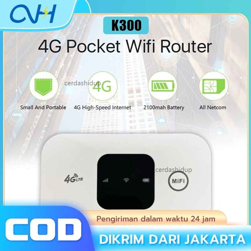 Jual Modem Wifi Mifi 4G LTE k300 Unlock All Operator 150Mbps | Shopee Indonesia