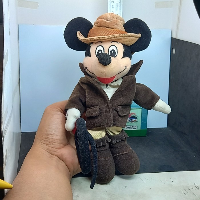Jual Vintage Disney Store Mickey Mouse Adventurer Indiana Jones Bean ...