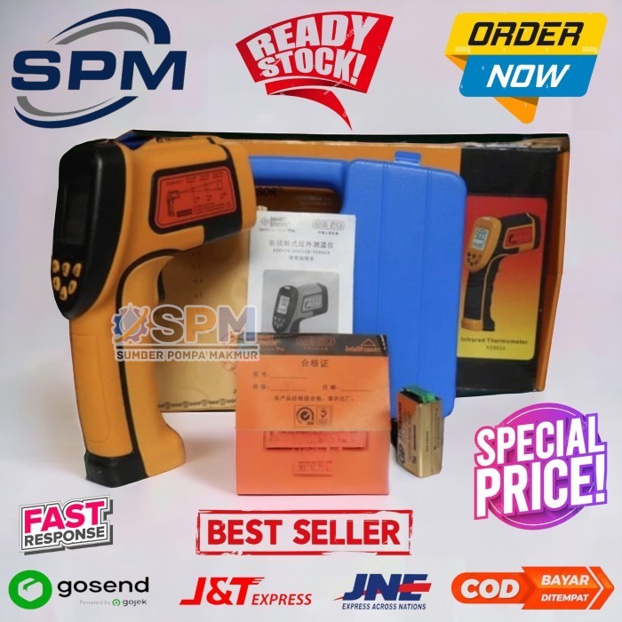 Jual Infrared Thermometer Sertifikat Kalibrasi Smart Sensor AS862A Gun ...