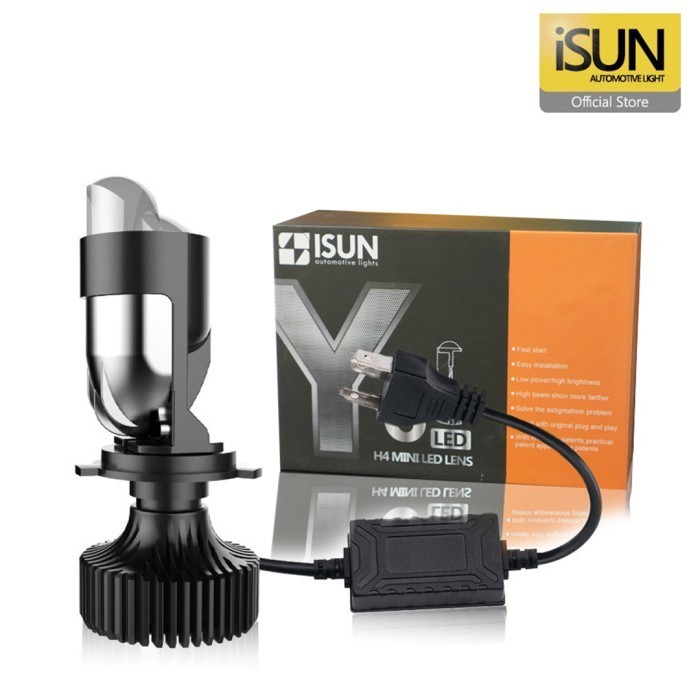 Jual iSUN Mini BiLED Projie Double-Lens Headlamp Lampu Utama Y6D H4 DC9 ...