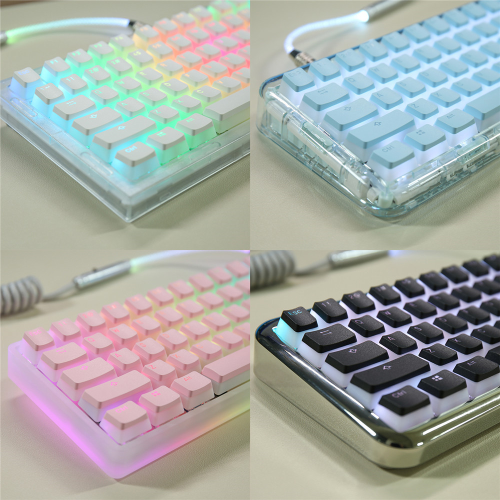 Jual 104 Keys RGB Color Backlight Keycaps OEM Profile Frosted ...
