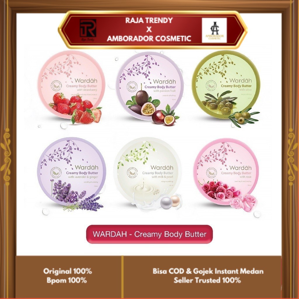 Jual WARDAH - CREAMY BODY BUTTER ( 50 ml ) - Lotion Badan Membantu ...