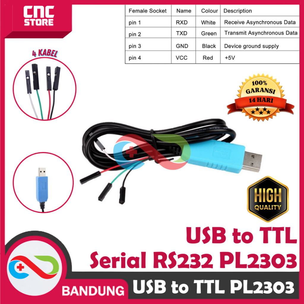 Jual USB TO TTL SERIAL RS232 PL2303 USB SERIAL ADAPTER CONVERTER ...