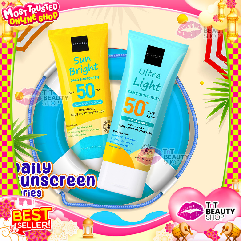 Jual SCARLETT WHITENING SUNSCREEN SUN BRIGHT - ULTRA LIGHT DAILY SPF 50 ...
