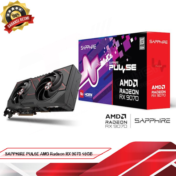 Jual SAPPHIRE PULSE AMD Radeon RX 9070 GPU 16GB GDDR6 | VGA AMD REDEON ...
