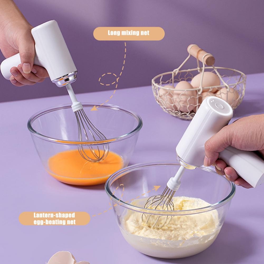 Jual Egg Cream Milk Whisker Electric Egg Beater Portable Cordless ...