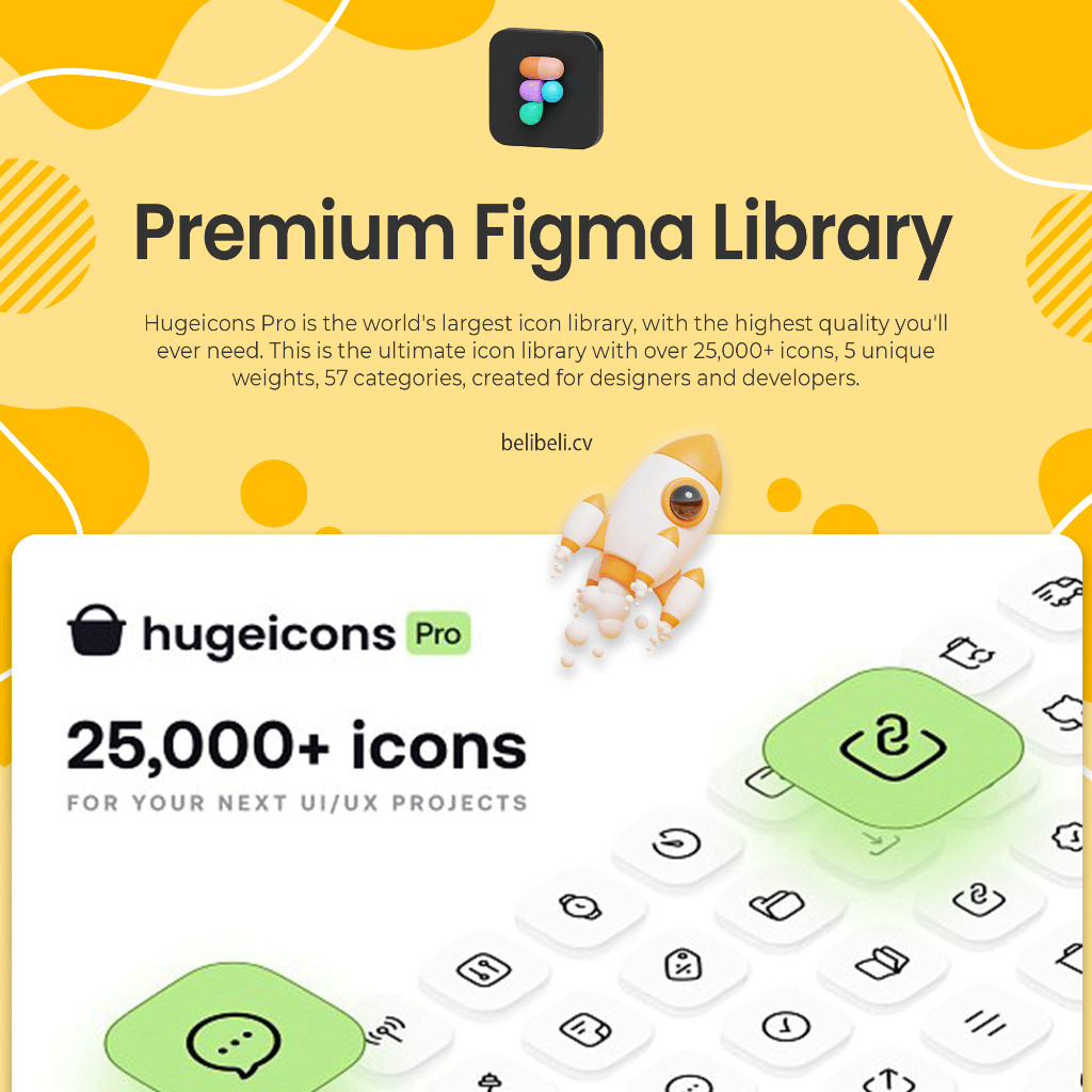 Jual Hugeicons Pro | 25,000+ Icons For Figma Termurah Disini 2025 ...